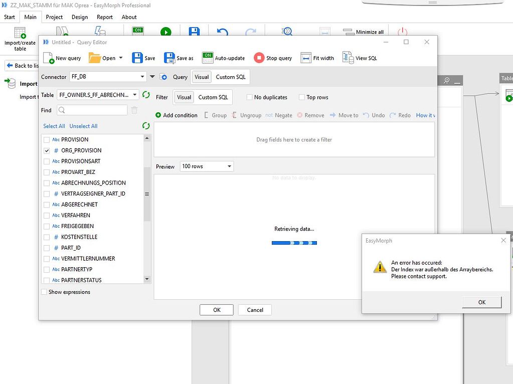 Error when reading from Oracle database - Support - EasyMorph Community ...