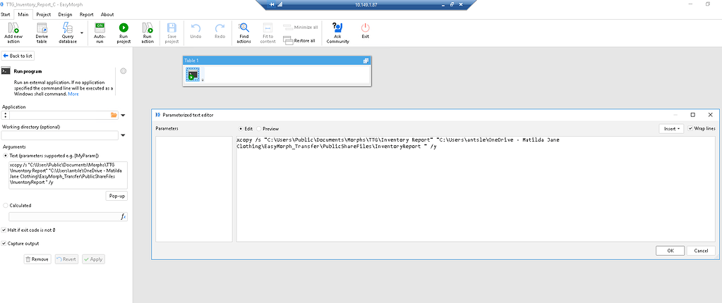 Issues with Running External program - Server - EasyMorph Community - Data preparation ...