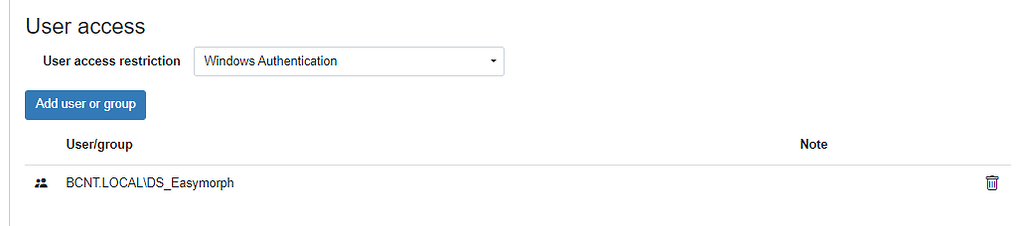 Error when setting up Windows Authentication restriction - Server - EasyMorph Community - Data ...