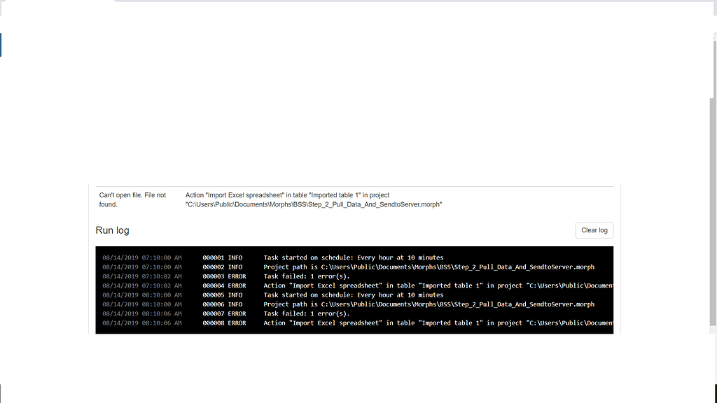 Easymorph Server Not Able To Run A File Sitting On A Shared Folder Easymorph Community Data 