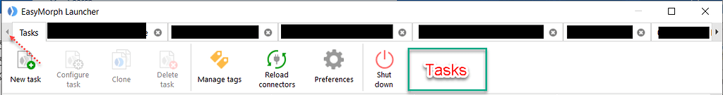 Launcher - quick access back to 'Tasks' tab - Feature requests - EasyMorph Community - Data ...