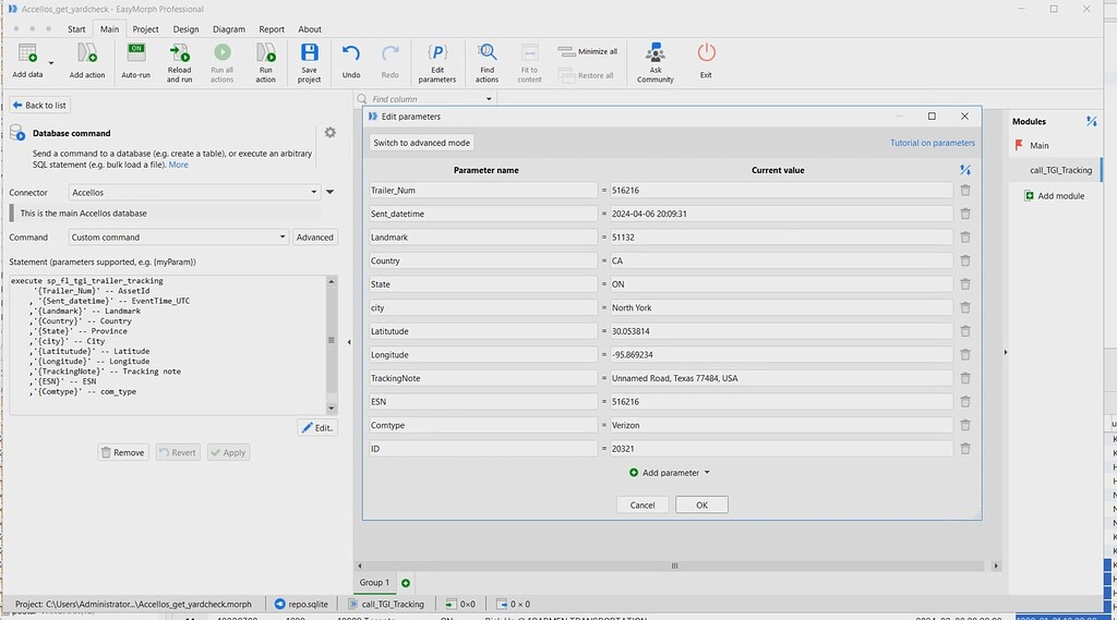 Database Command Does Not Appear To Be Executing From The Execute Iterative Support