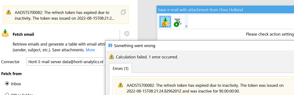 Fetch e-mail token expired - EasyMorph Community - Data preparation ...