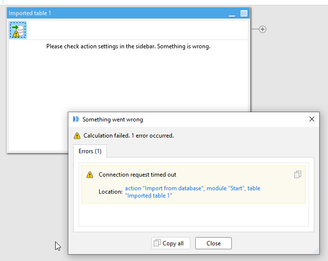 Database Connection Request Timed Out Support EasyMorph Community